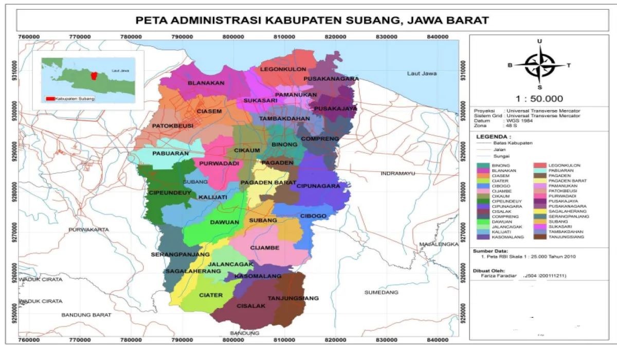 Luas Kabupaten Subang dari Wilayah dan Potensinya - pasundanekspres.id